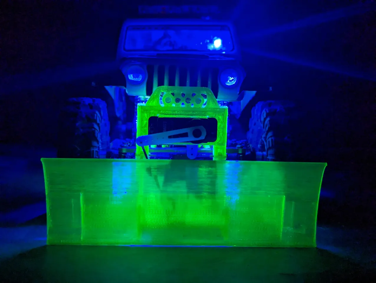 SCX24 - Snow Plow Mount for Emax Servos with 3mm LED Mounts by Chris | Download free STL model ...