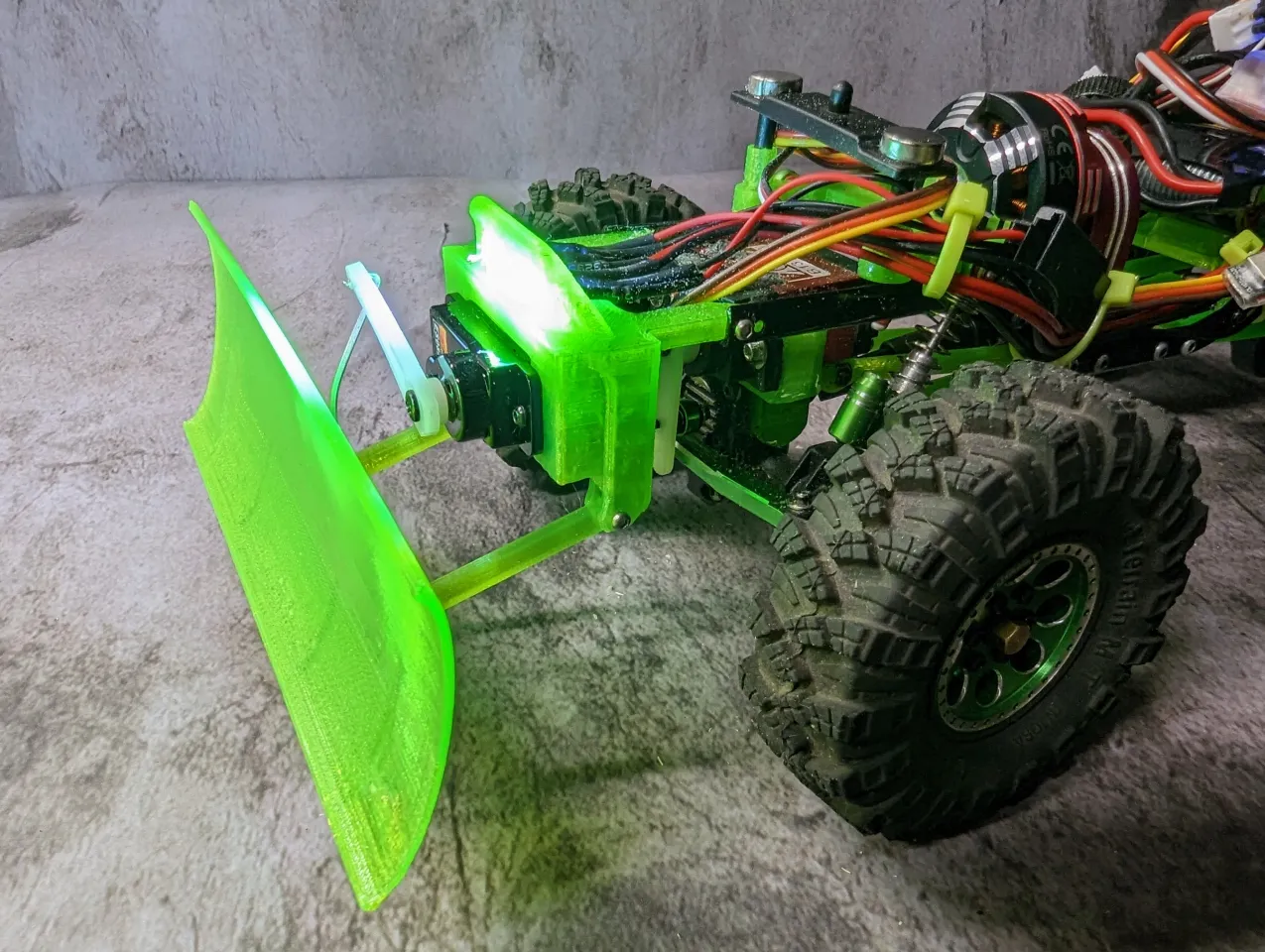 SCX24 - Snow Plow Mount for Emax Servos with 3mm LED Mounts by Chris ...