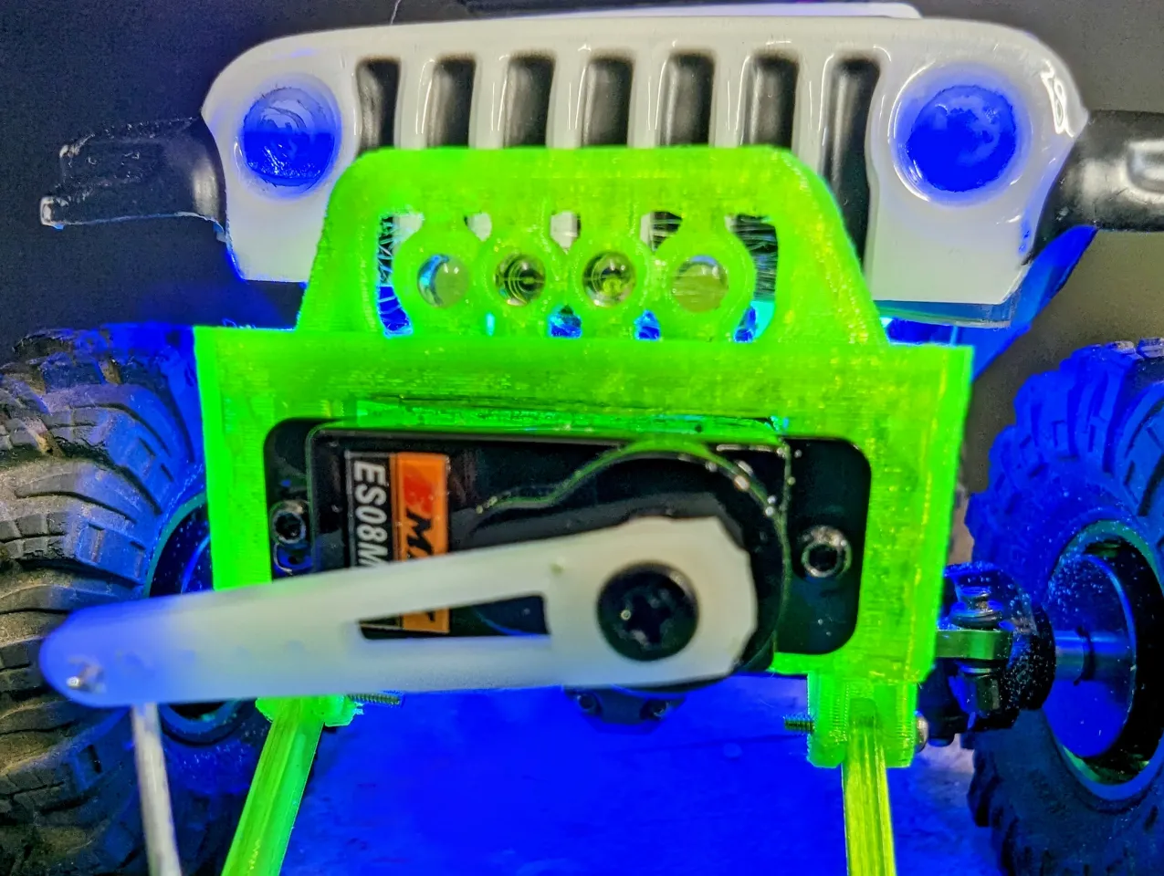 SCX24 - Snow Plow Mount for Emax Servos with 3mm LED Mounts by Chris ...