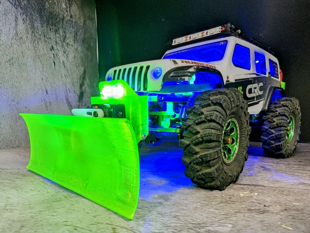 SCX24 - Snow Plow Mount for Emax Servos with 3mm LED Mounts by Chris | Download free STL model ...