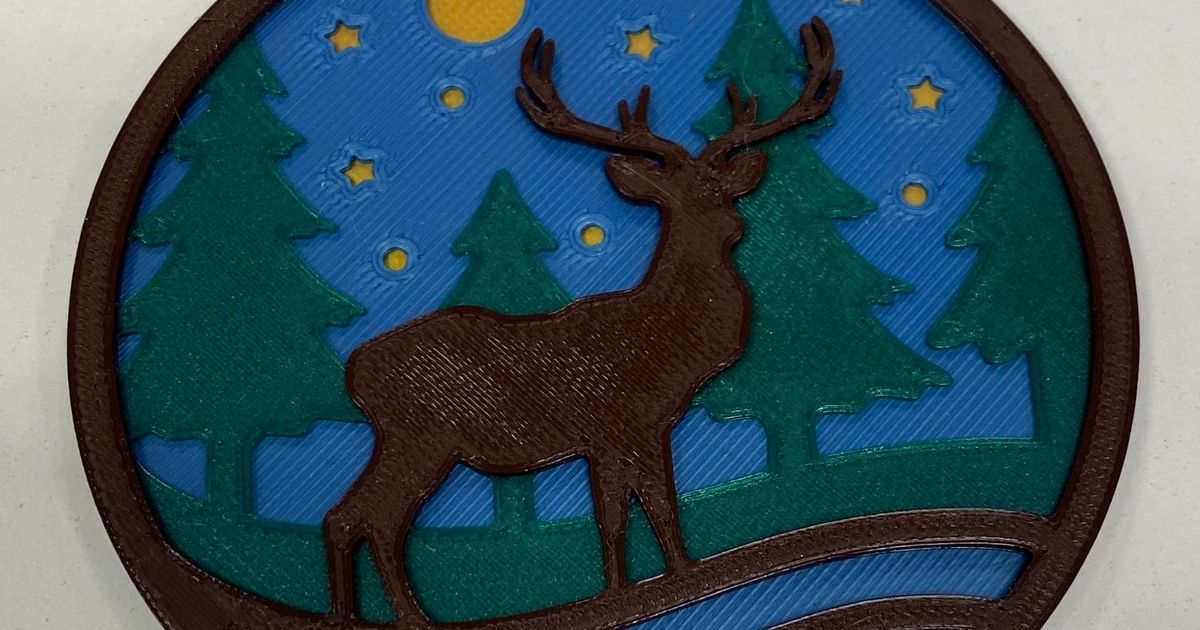 Multicolor deer ornament #1 by FIS_3DPC | Download free STL model ...