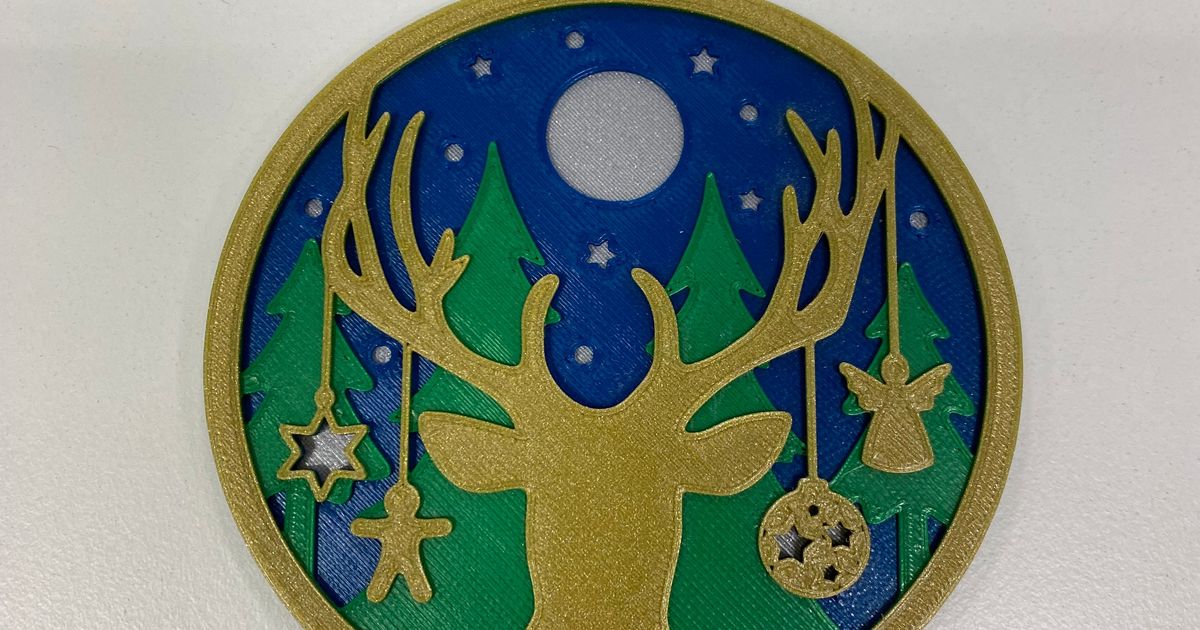 Multicolor deer ornament #2 by FIS_3DPC | Download free STL model ...