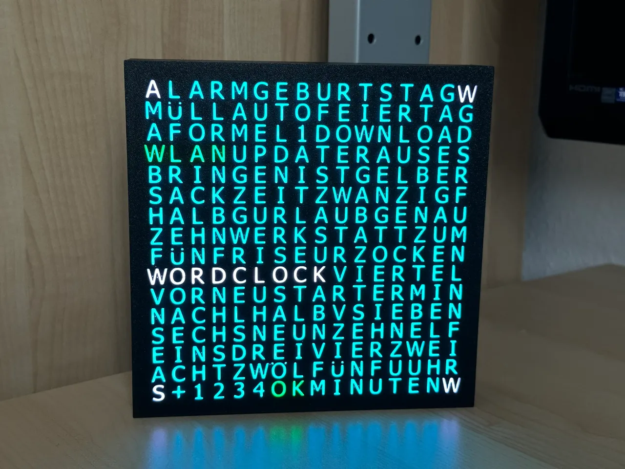 WordClock 16x16 LED matrix by AWSW | Download free STL model ...