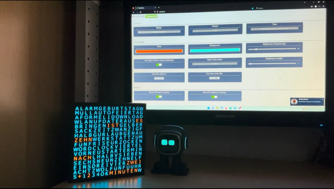 WordClock 16x16 LED matrix by AWSW | Download free STL model ...