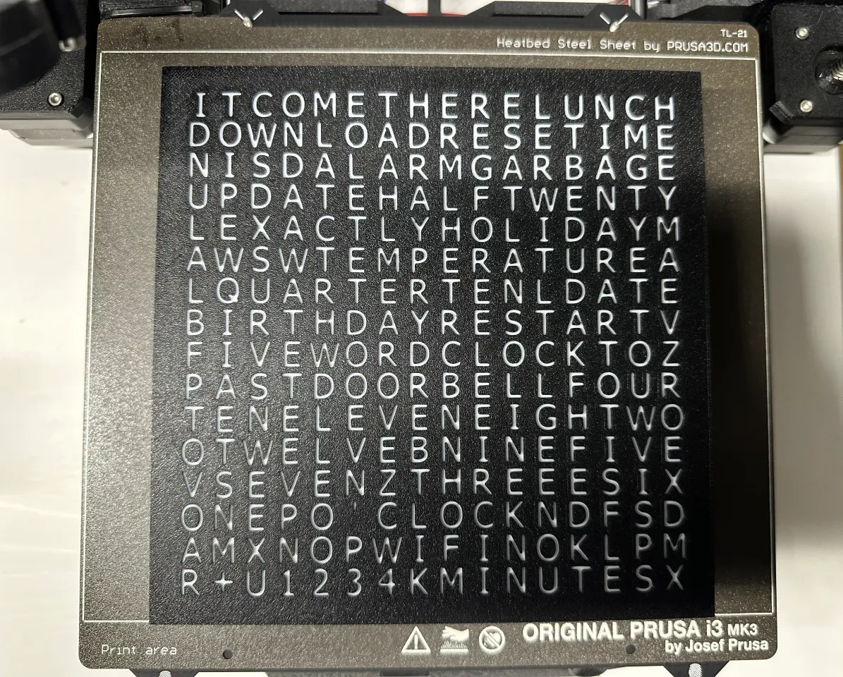 WordClock 16x16 LED matrix by AWSW | Download free STL model ...