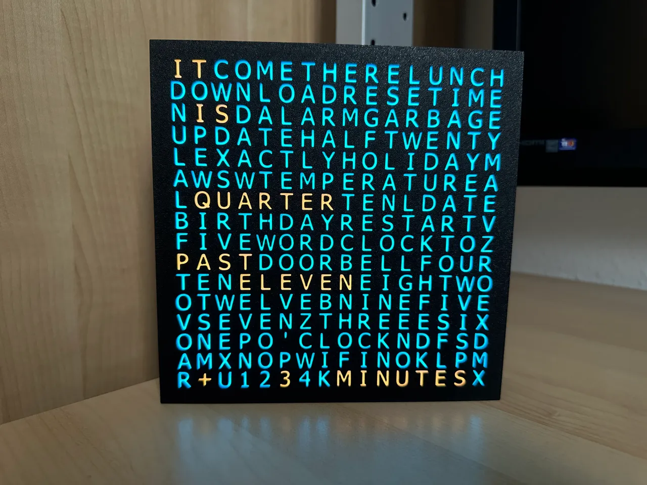 WordClock 16x16 LED matrix by AWSW | Download free STL model ...