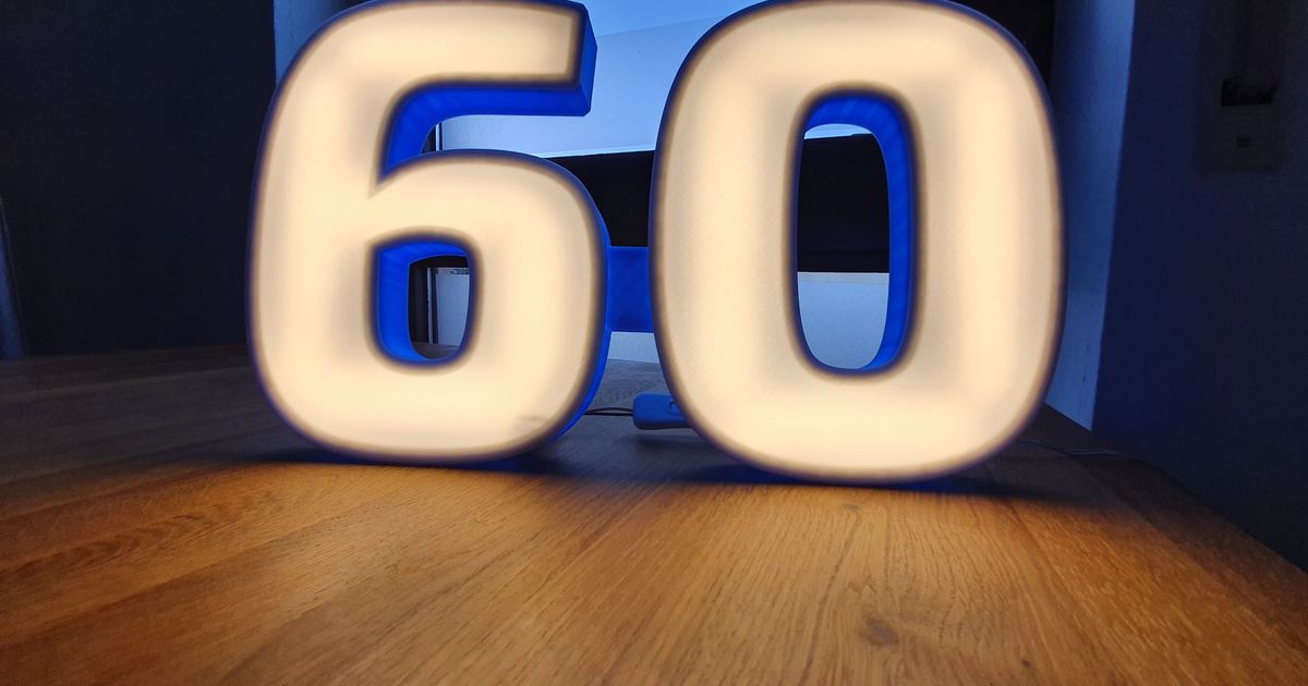 LED Sign 60 by schl3nk3 | Download free STL model | Printables.com