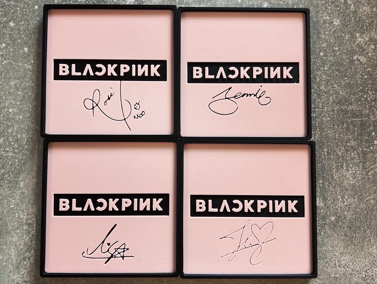 BLACKPINK Signature Coaster (Multi-Colour Possible) by ThoughtfulDev ...