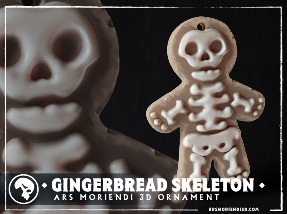 Gingerbread Skeleton Ornament by Ars Moriendi 3D | Download free STL ...