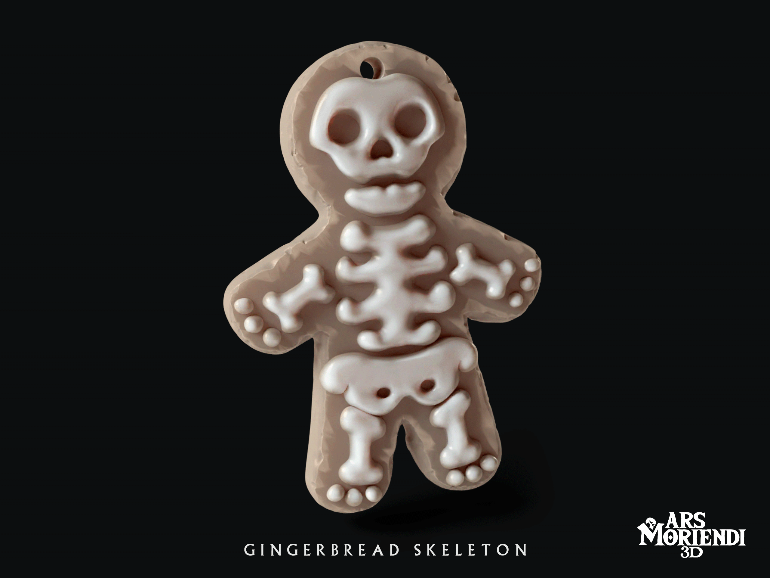 Gingerbread Skeleton Ornament by Ars Moriendi 3D | Download free STL ...