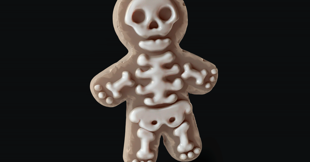 Gingerbread Skeleton Ornament by Ars Moriendi 3D | Download free STL ...