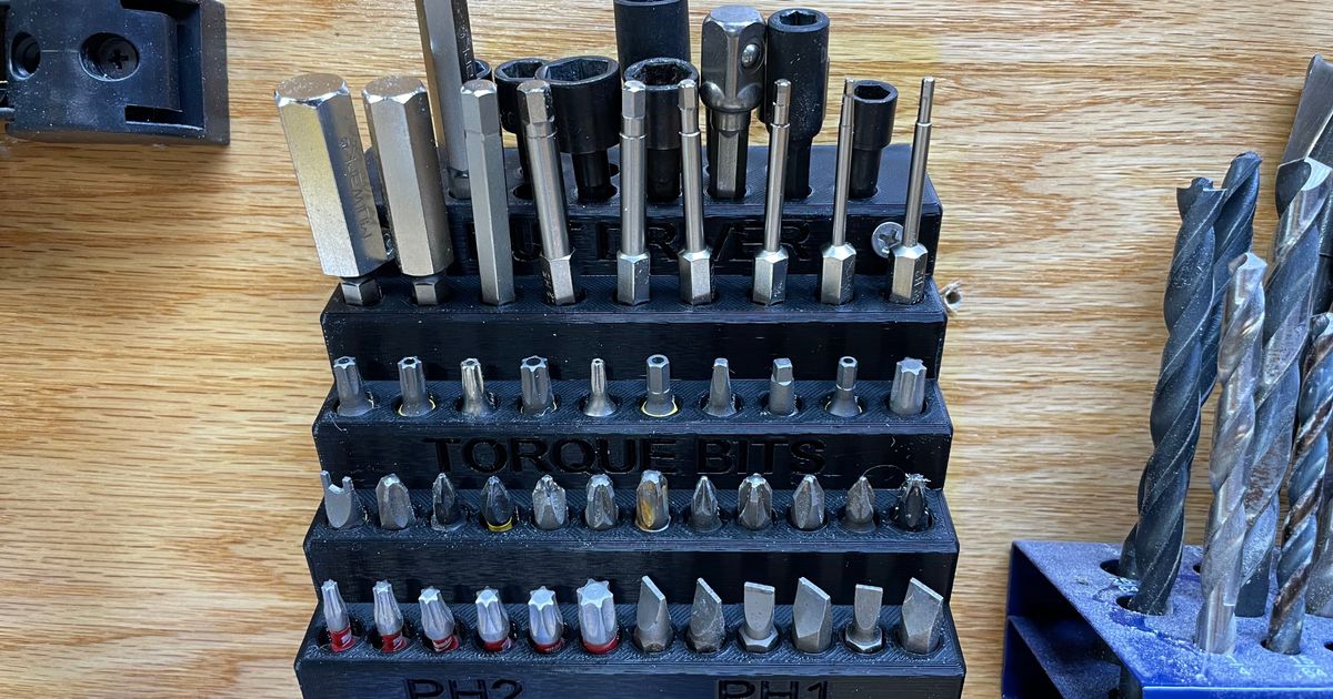 Wall Mount Hex Bit Storage by BootStrap | Download free STL model ...