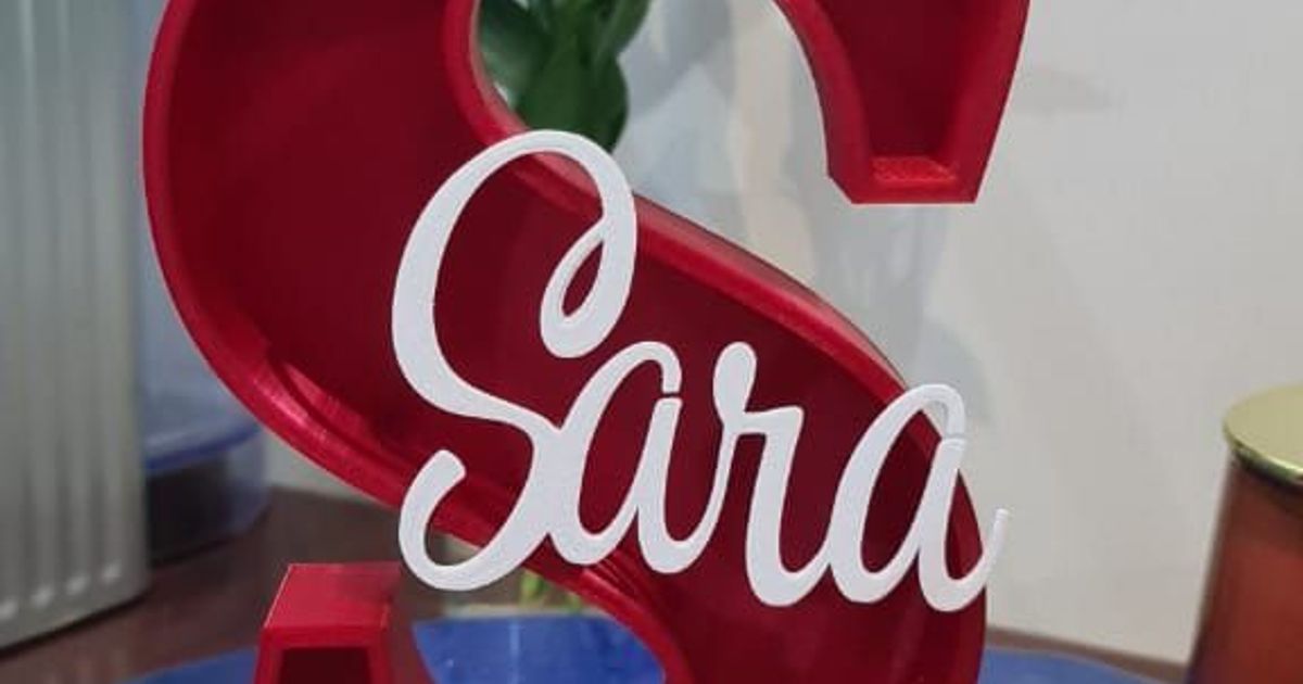 SARA NAME AND LETTER by al7lm99 | Download free STL model | Printables.com