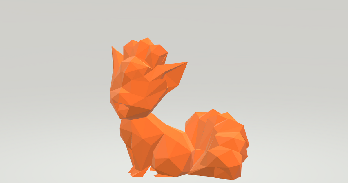 Low poly Vulpix by basset | Download free STL model | Printables.com