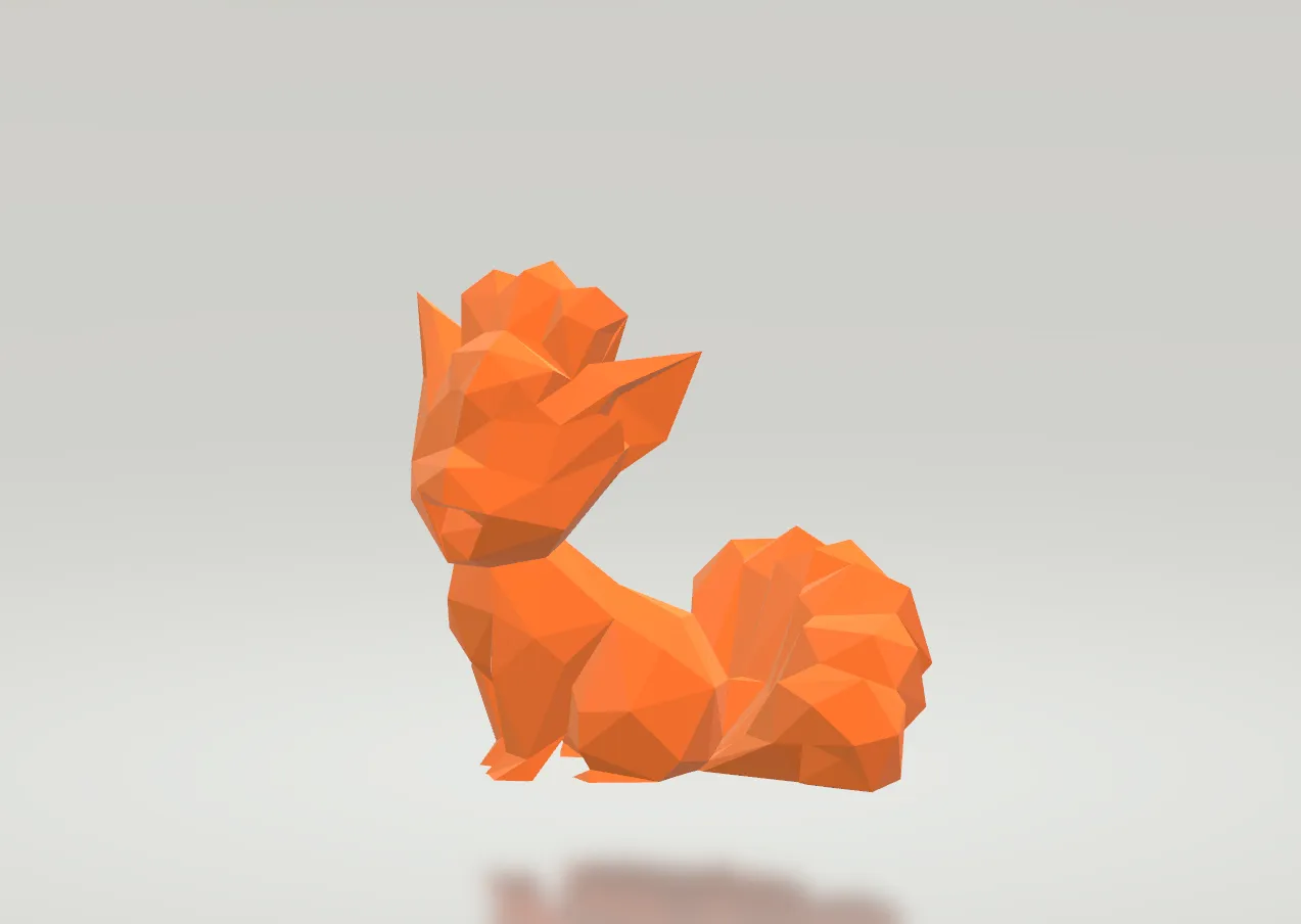 Low poly Vulpix by Basset02 | Download free STL model | Printables.com