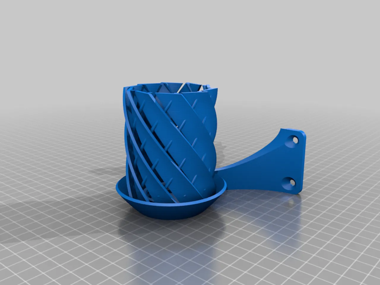 Helical rain/radiation shield for weather sensors with sensor mounting ...