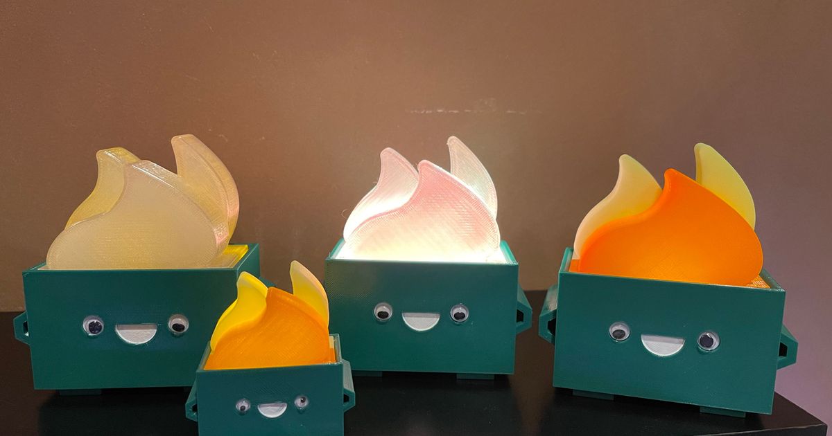 Dumpster Fire with LEDs par Rick's 3D Printing & Design | Téléchargez ...