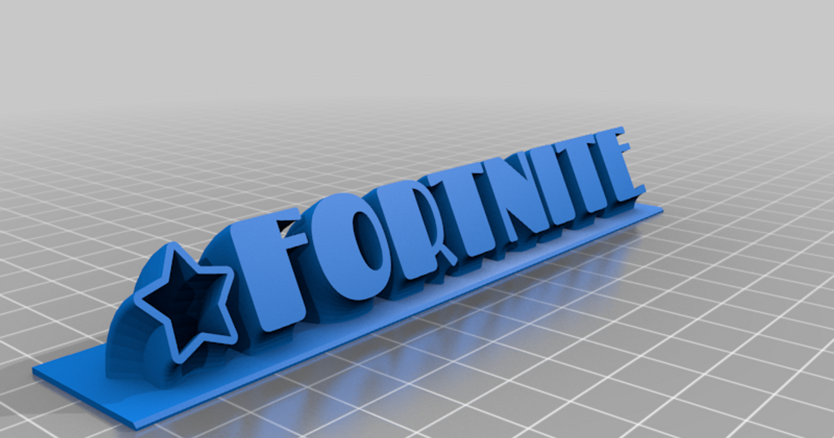 fortnite name plate by Fujin Raijin | Download free STL model ...