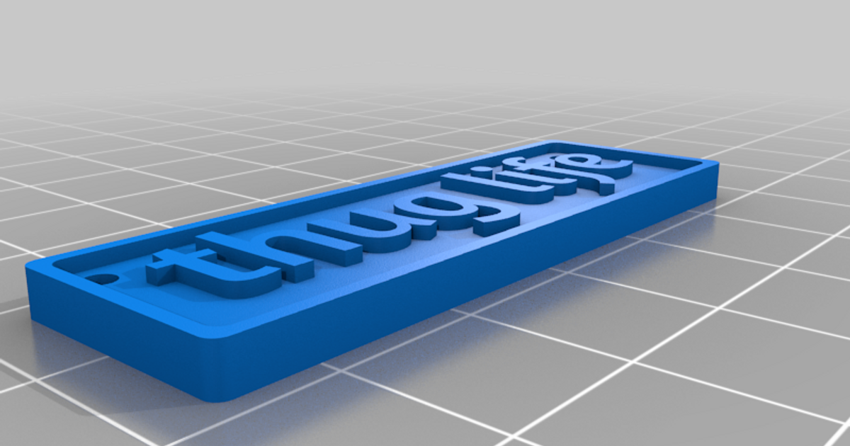 thug life Name Tag Customizer by Fujin Raijin | Download free STL model ...