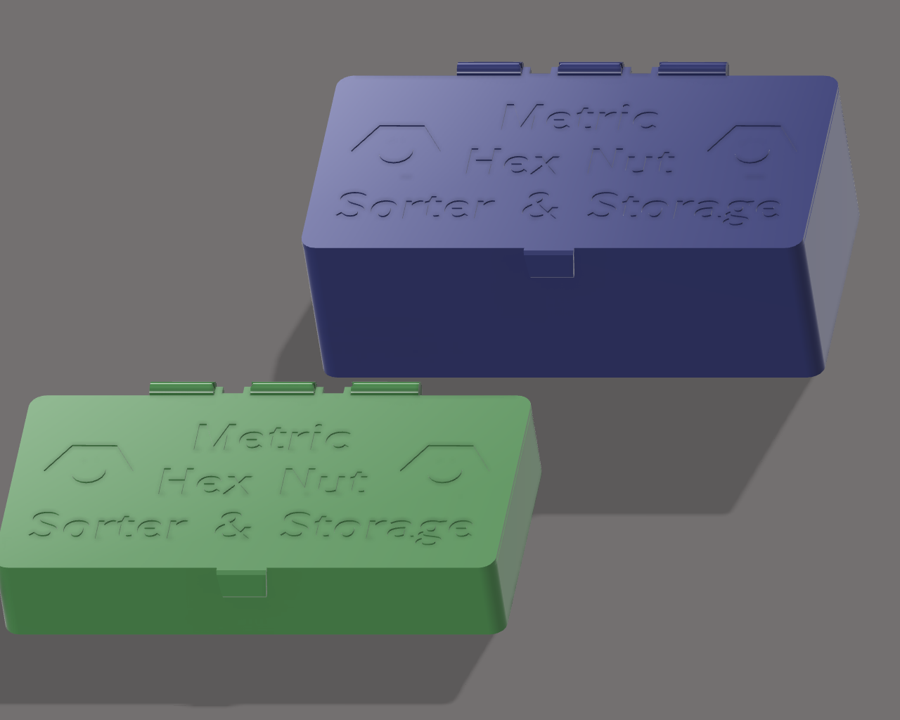Standard & Metric Hex Nut Sorter and Storage Box by 3dpDesignLab ...