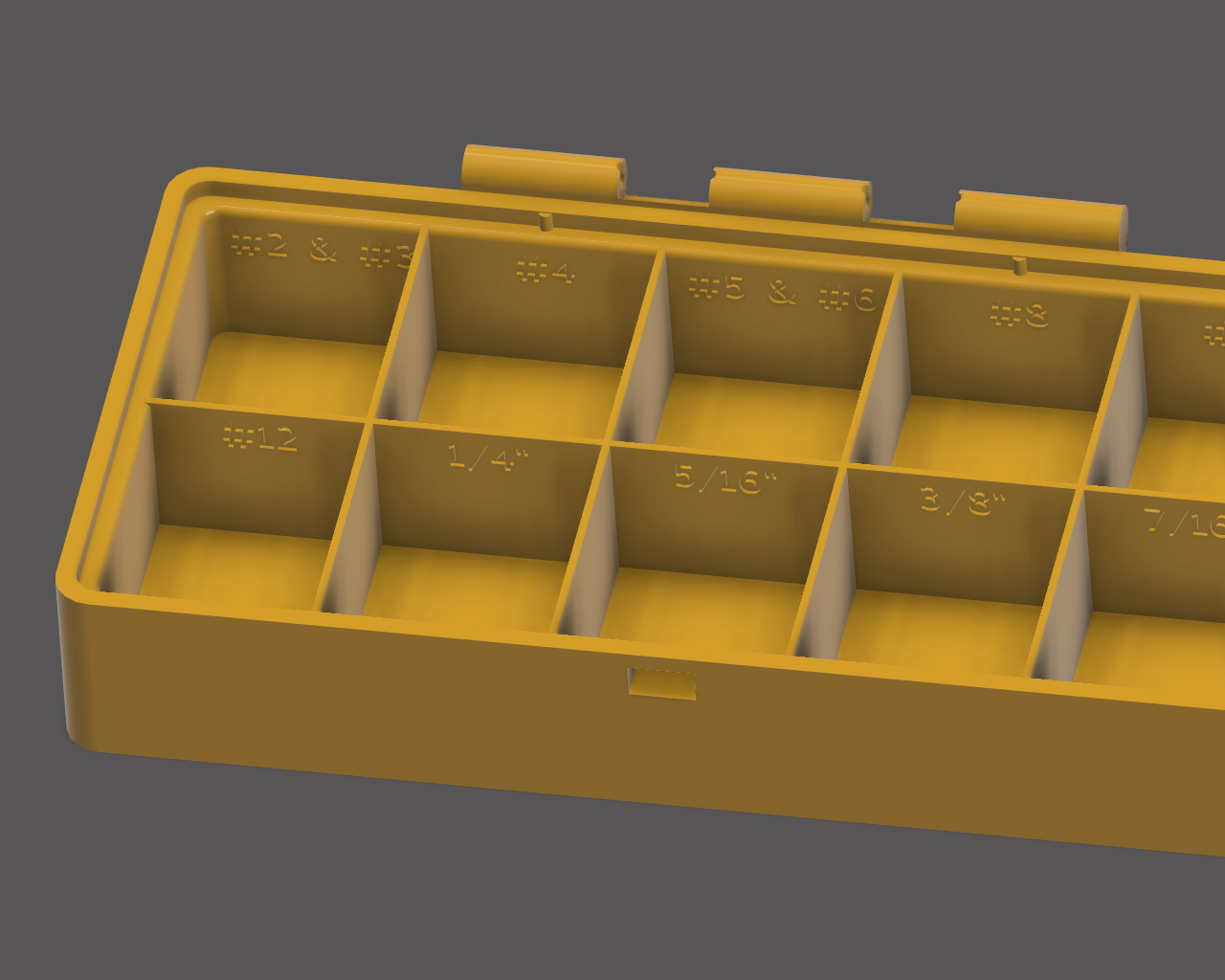 Standard & Metric Hex Nut Sorter and Storage Box by 3dpDesignLab ...