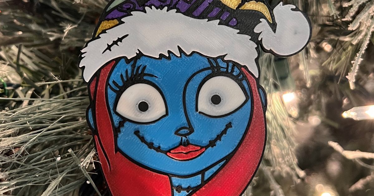 Ornament - Sally with Santa Hat by Jason M. | Download free STL model ...