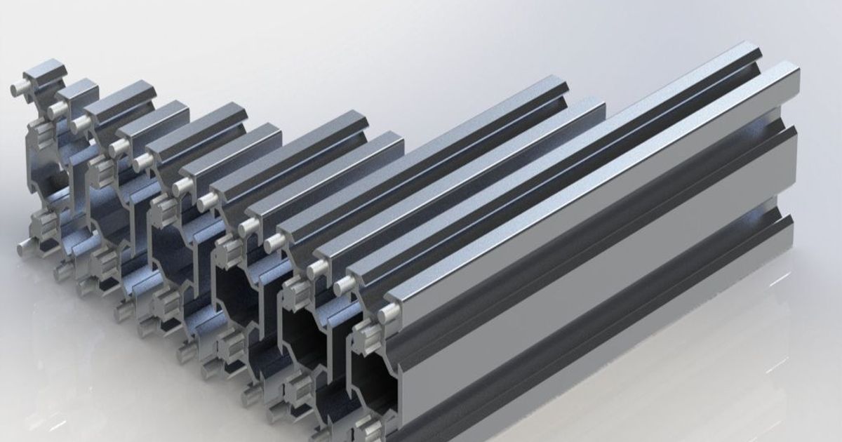 Profilati estrusi in alluminio 20mm x 40mm V-SLOT modulari by ...