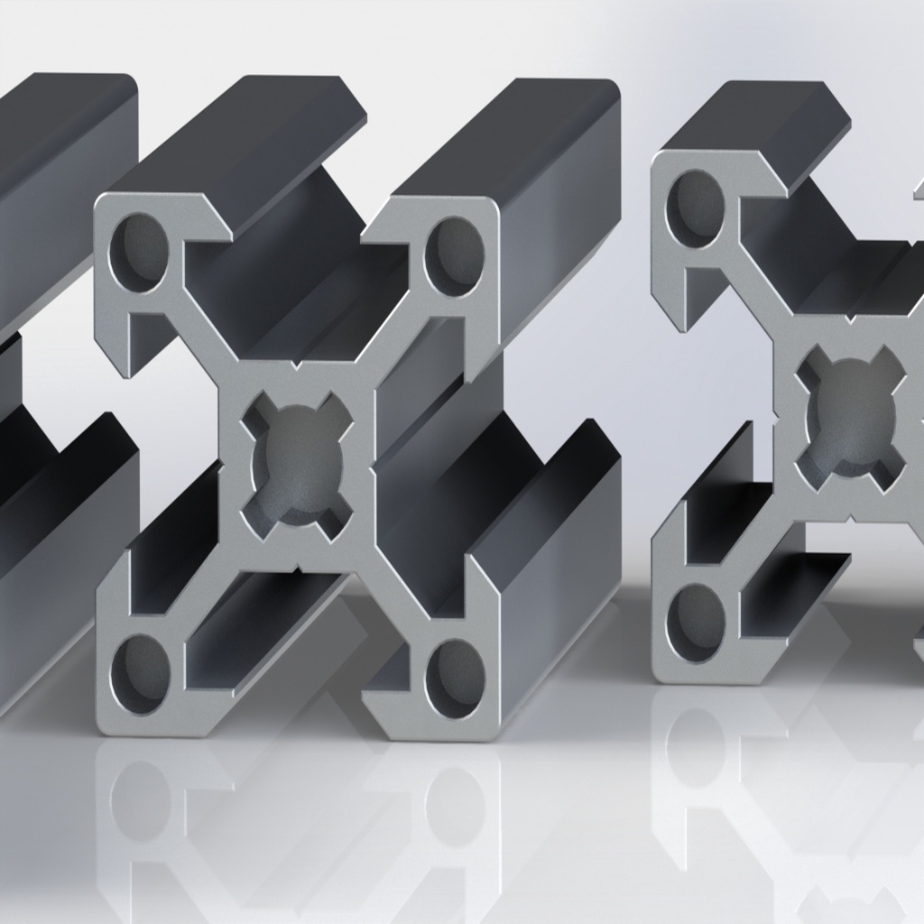 Profilati estrusi in alluminio 20mm x 20mm V-SLOT modulari by ...