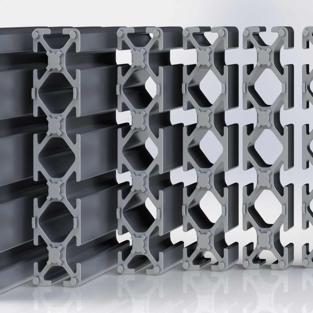 Profilati estrusi in alluminio 20mm x 80mm GENERICO-SLOT modulari by ...