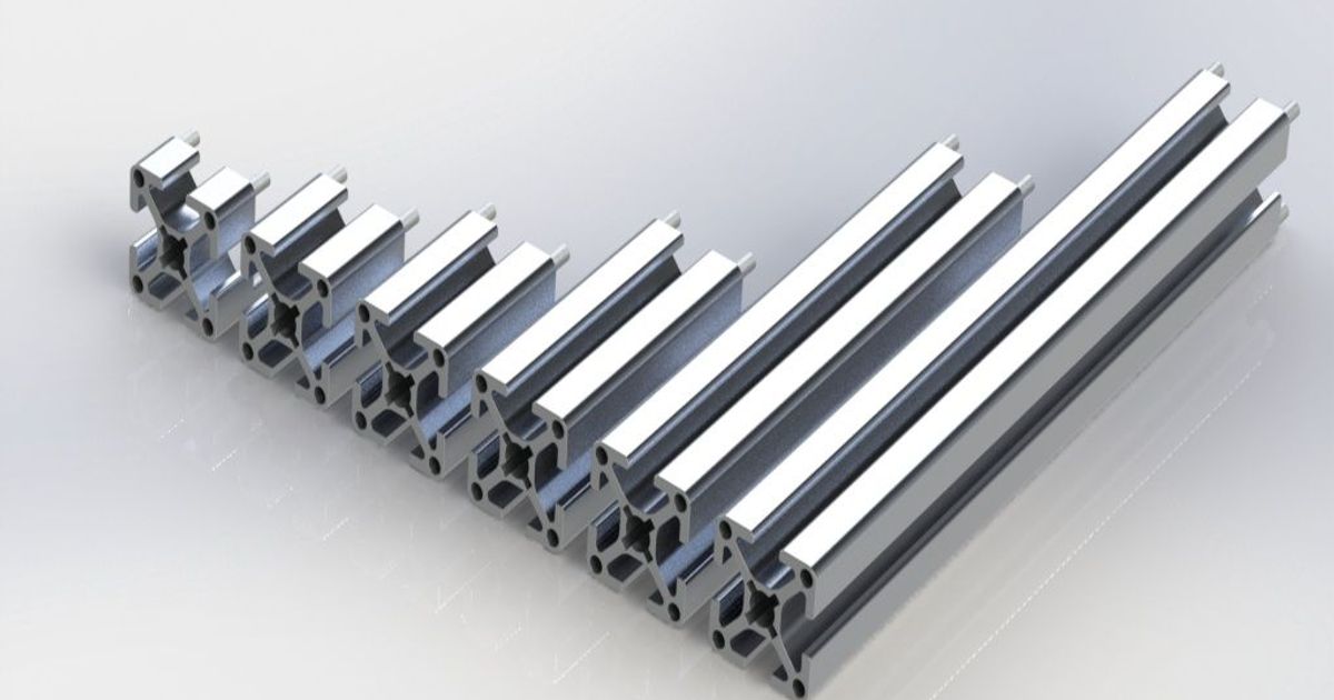 Profilati estrusi in alluminio 20mm x 20mm GENERICO-SLOT modulari by ...