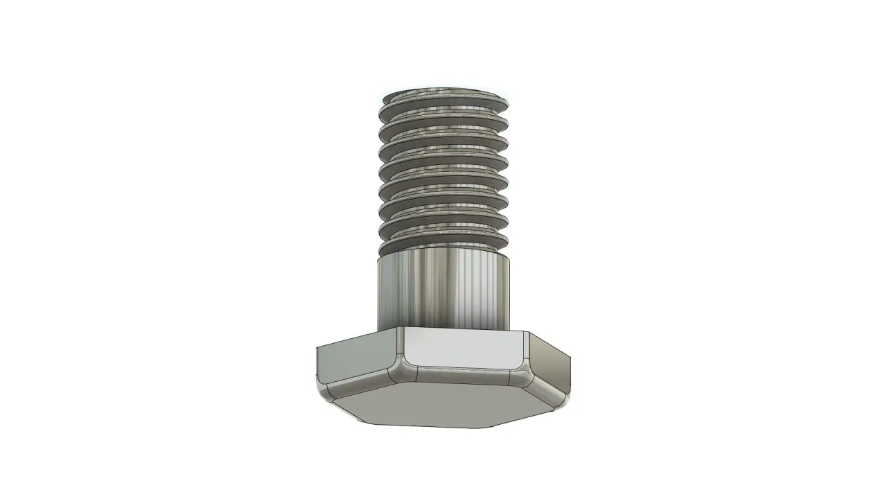 M10 SCREW 3/4" LENGTH PARTIALLY THREADED by PGold | Download free STL ...