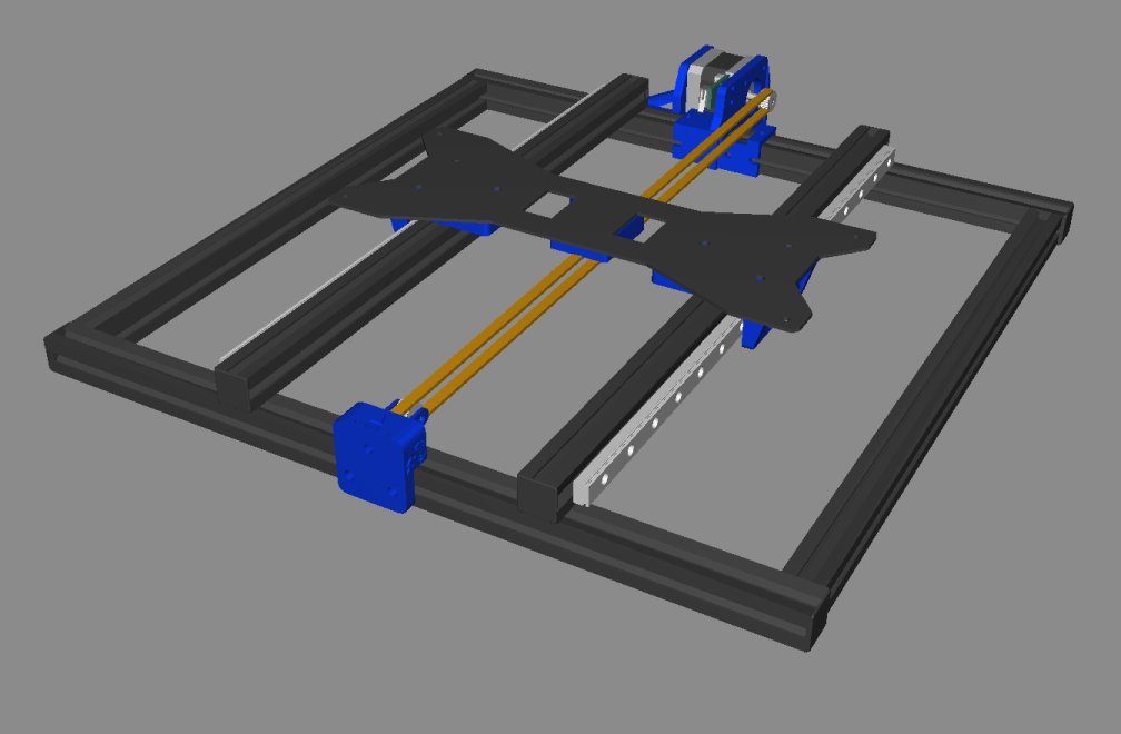 Adimlab Y Axis, Outside Vertical Linear Rail Mount with Threaded ...