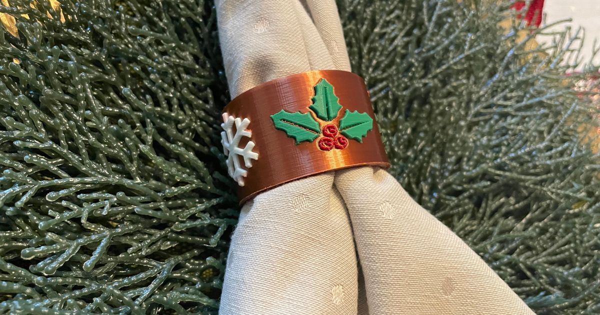 Christmas Napkin Ring by BootStrap | Download free STL model ...