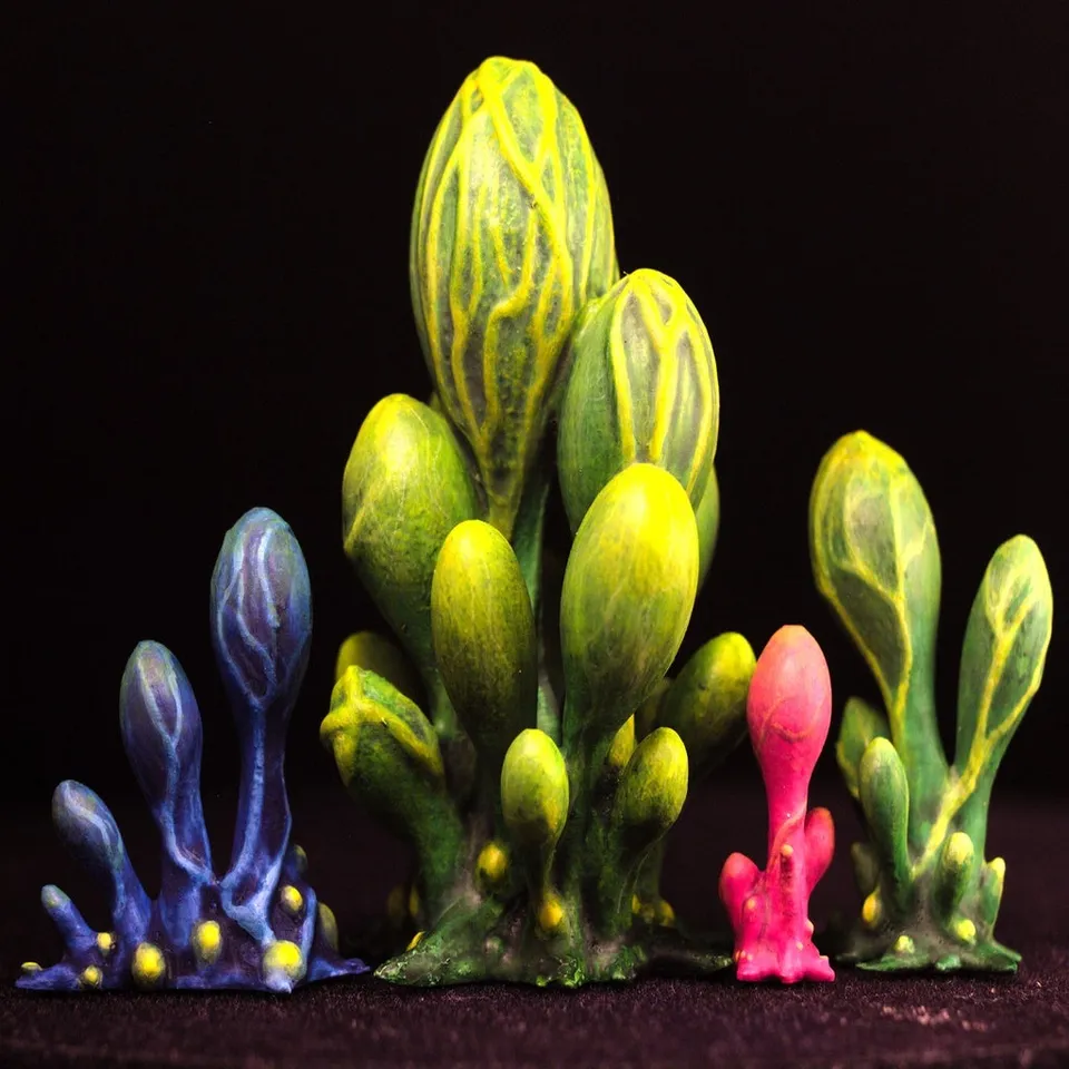 Tabletop plant: "Blob Crowd Plant - 3 Minis Set" (Alien Vegetation 16 ...