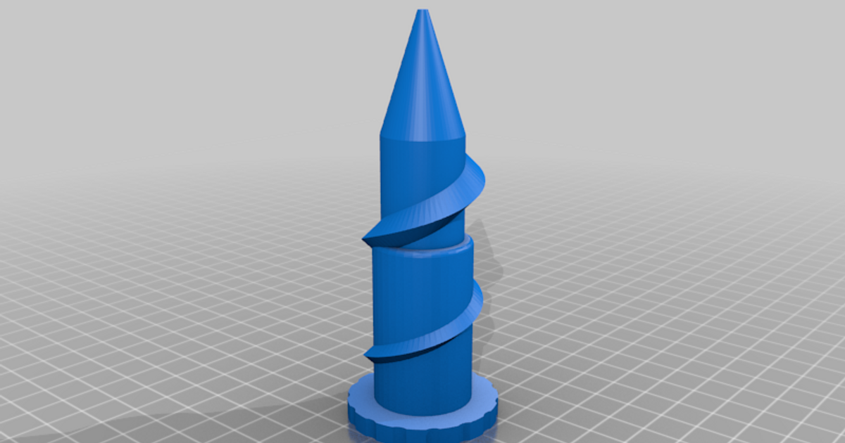 broomstick post auger by matthew s | Download free STL model ...