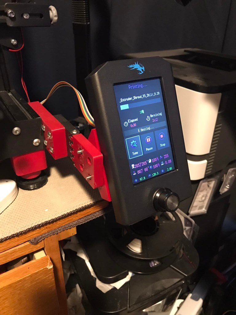 Ender 3 V2 Slotted Pivoting LCD Display Bracket Mount by JEBurroughs ...