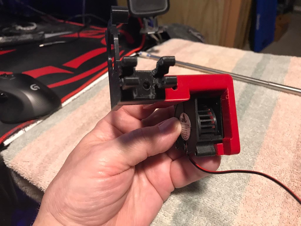 Radial Fan - Clip on - Mount for Ender 3 style X Carriage Stepper Motor ...