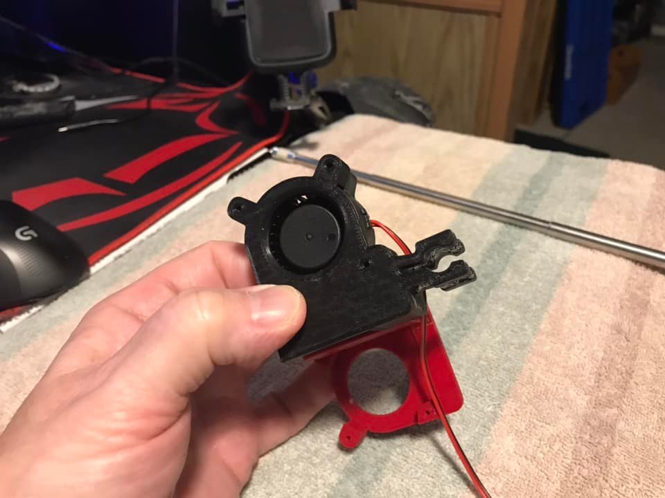 Radial Fan - Clip on - Mount for Ender 3 style X Carriage Stepper Motor ...