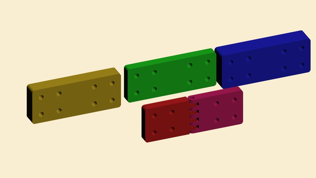 4040 extrusion Dual V Slot 100mm Extension Blocks and Hinge by ...