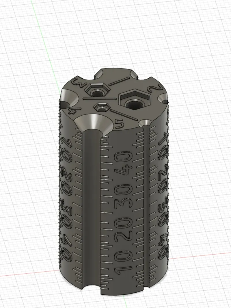 Screw measuring tool, Metric M1.6 to M12 by AMT | Download free STL ...