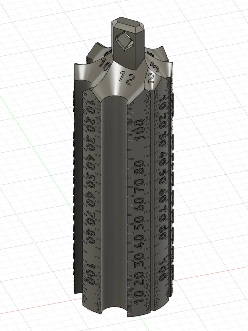 Screw measuring tool, Metric M1.6 to M12 by AMT | Download free STL ...