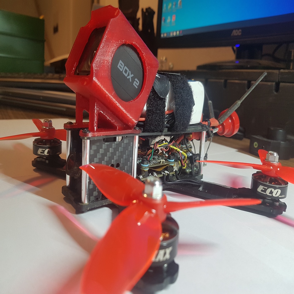 Foxeer Box 2 mount for QAV210 5 inch drone frame (30x42 mount holes) by ...