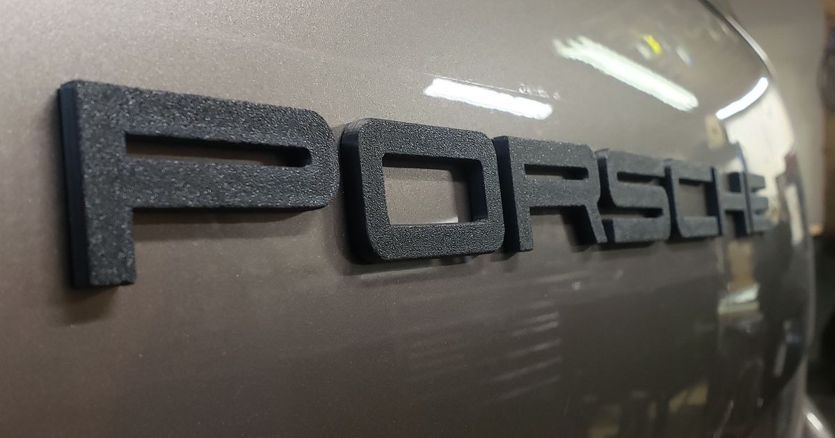 PORSCHE Decal by Brendon | Download free STL model | Printables.com