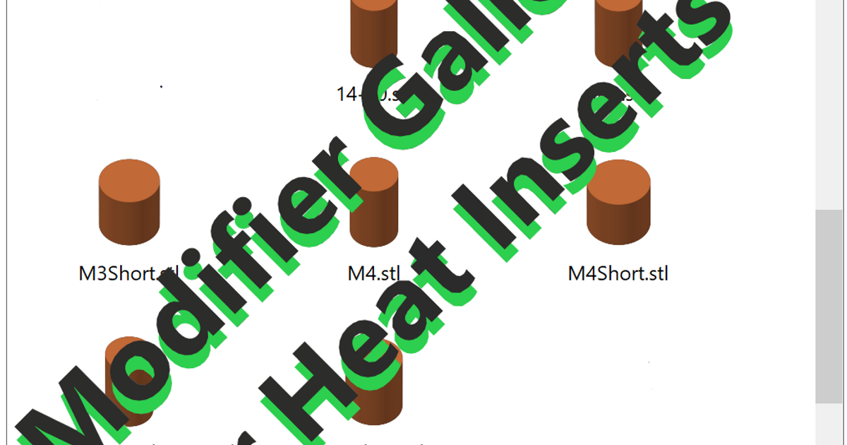 Negative Modifiers for CNCKitchen Heat Inserts by sango | Download free ...