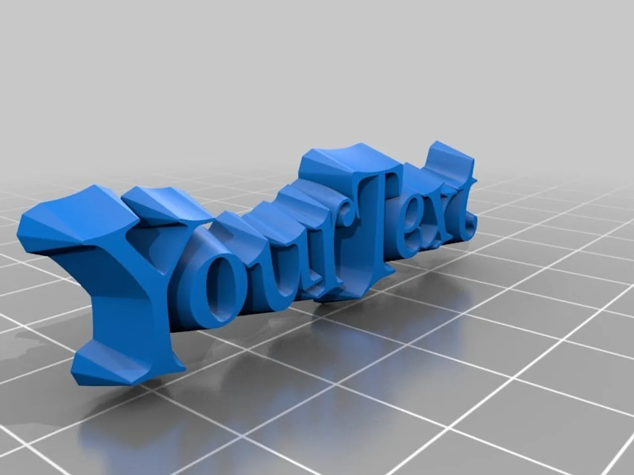 Customizable text / sign by Makkuro | Download free STL model ...