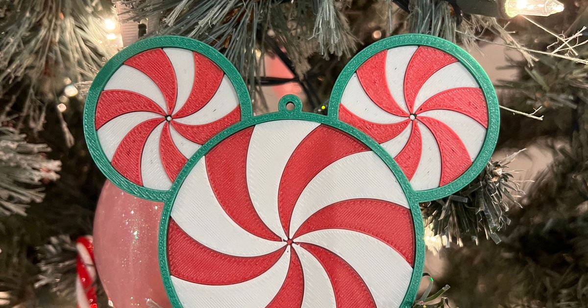 Ornament - Candy Cane Mouse [Multi Color] by Jason M. | Download free ...