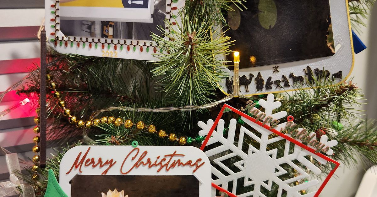 Greeting Card Ornament Photo Frame by 3DontheGO | Download free STL ...