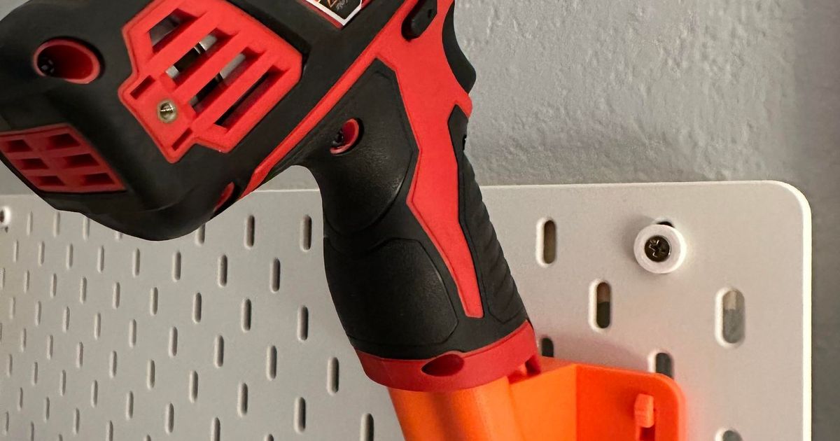 Milwaukee M12 Angled Tool Holder Ikea Skadis by k4show | Download free ...