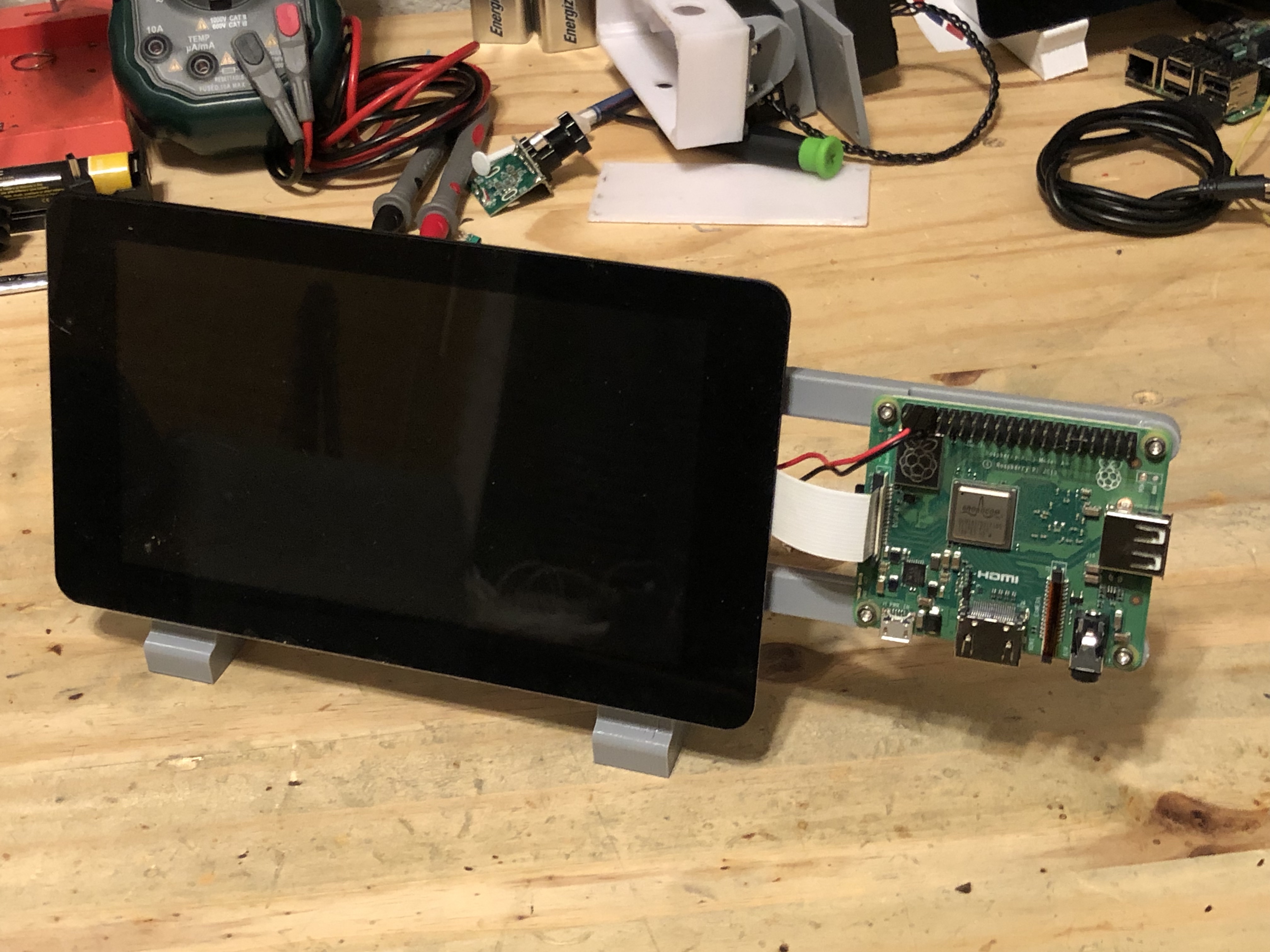 Raspberry Pi 7 Touchscreen Desk Stand By Bills Workbench Download Free Stl Model