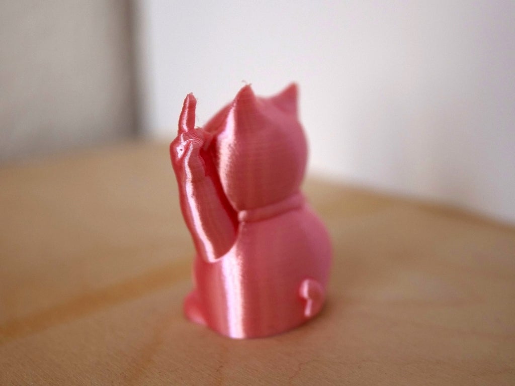 Naka yubi neko (Rude cat) by Makkuro | Download free STL model ...
